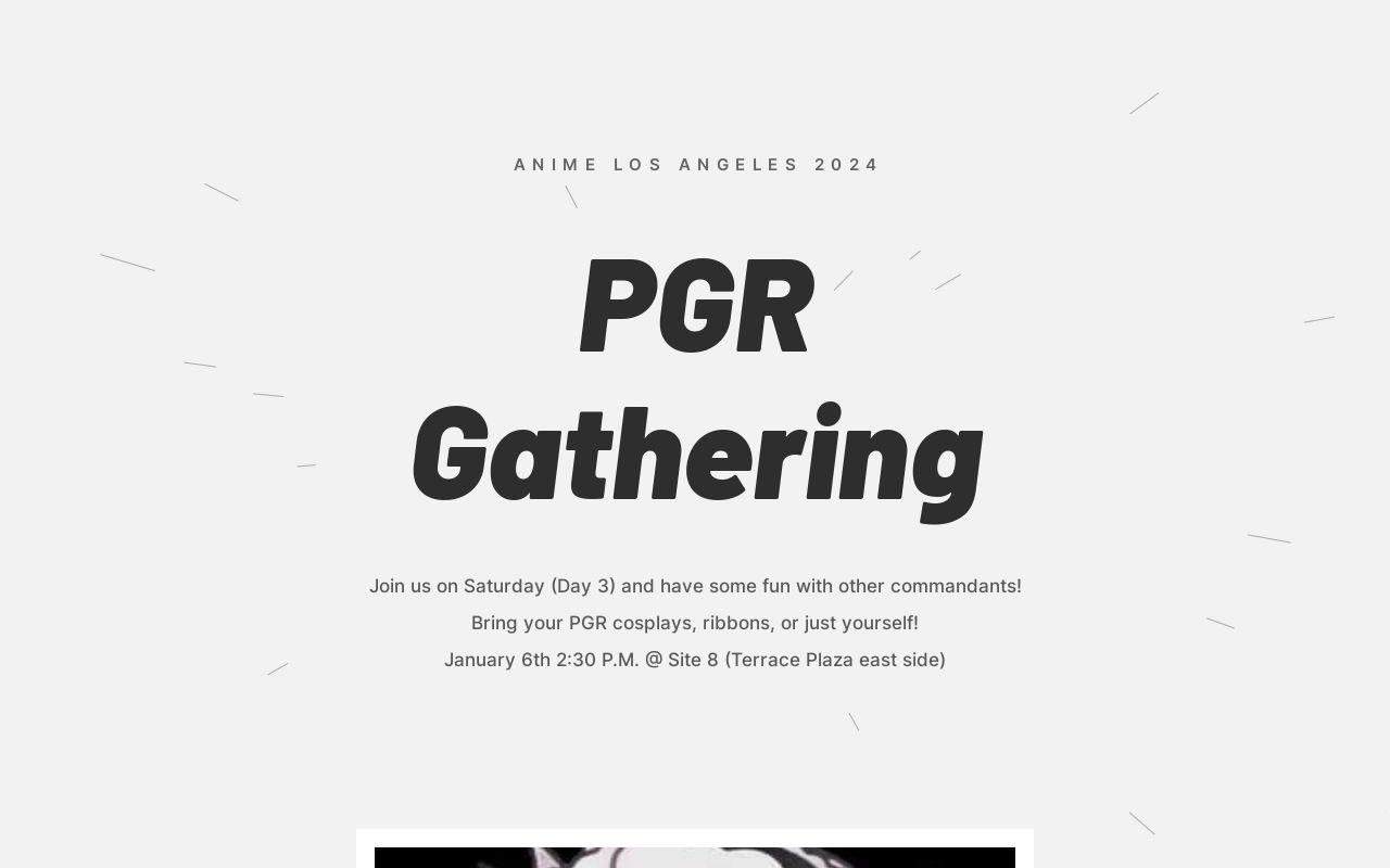 Anime Los Angeles PGR Cosplay Gathering 2024